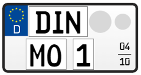 "SAISON" Leichtkraftrad-Kennzeichen, 240x130 mm, ohne Carbon-Optik ...